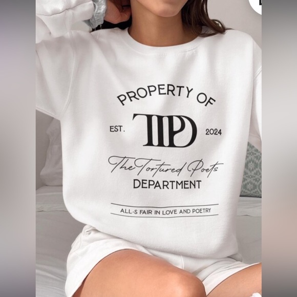Comfort Colors | Tops | The Tortured Poets Taylor Swift Sweatshirt ...